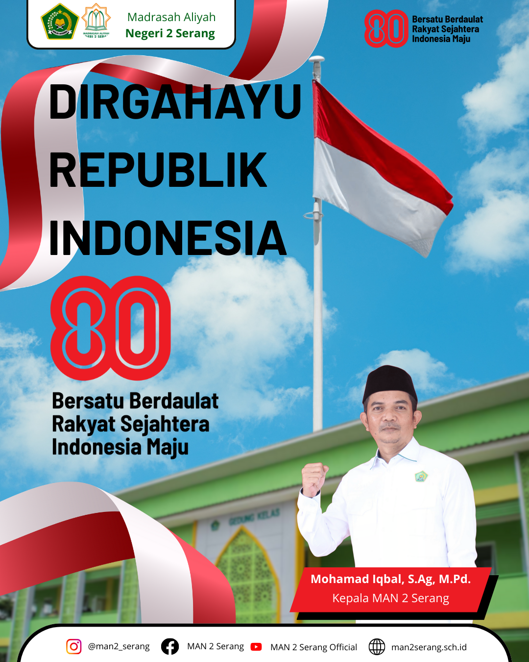 DIRGAHAYU REPUBLIK INDONESIA Yang Ke-80 | Madrasah Aliyah Negeri 2 Serang